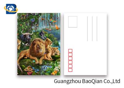 Cina Ricordo lenticolare delle cartoline 3D del modello 3D del leone per il regalo turistico di promozione in vendita