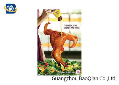 Cina Alimento dei manifesti 3d Lenticulares di stampa offset di CMYK/pubblicità bevente in vendita