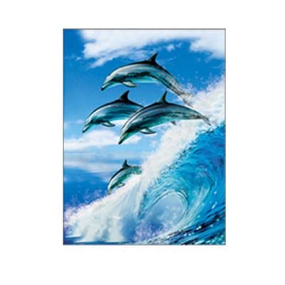 China Van de Fotografiesealife van de woonkamerdecoratie 3D Lenticular de Dolfijnbeelden met Diep Effect Te koop
