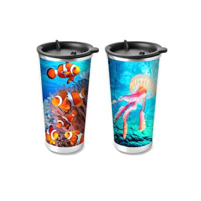 China Van de de Drukdienst van de voedselrang 3D Lenticular Plastic Jonge geitjes die Kop drinken Te koop