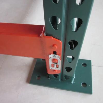 China American Teardrop Pallet Rack Beams Green And Orange Heavy Duty Warehouse Racking for sale
