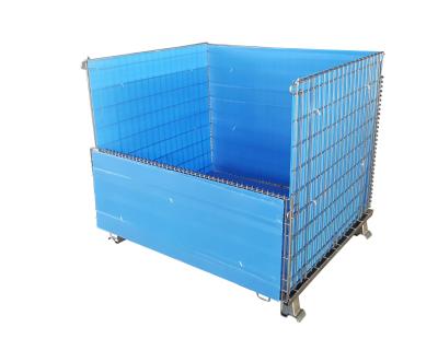 China Sicherheit Galvanisierte Lagerung Wire Mesh Container Metall Lagerkäfig Für Supermarkt zu verkaufen
