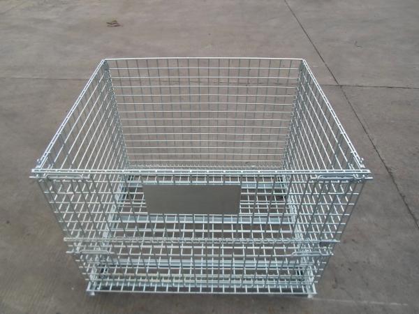 Manipulateur entrepôt de stockage conteneur de soudage de treillis métallique pliable de treillis métallique de palette de cage