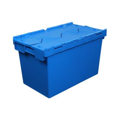 China Inclined Insert Logistics Plastic Box with Lid Can Be Set Stacked Food Cold Chain Turnover Box Supermarket Thickened Transit Box for sale