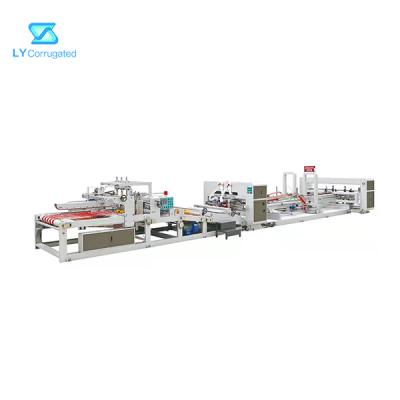 China Auto PLC Control Corrugated Board Folder Gluer For 4 6 Corner Carton Box for sale