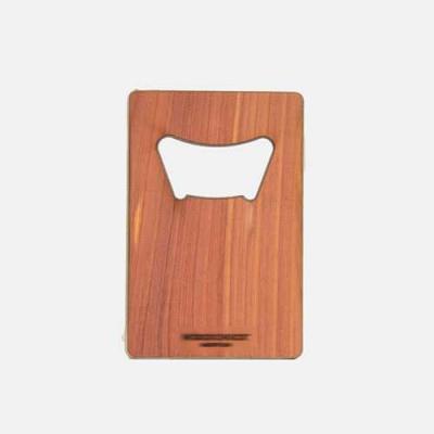 China Cool Wood Credit Card Business Card Beer Bottle Opener for sale