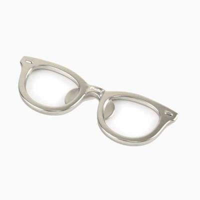 China Wedding Favors Fancy Silver Glasses Shape Bottle Opener for sale