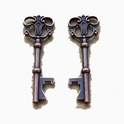 China Wedding Favors Antique Key Shape Keychain Bottle Opener for sale