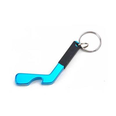 China Cheap Promo Blue Aluminum Golf Club Keychain Bottle Opener for sale