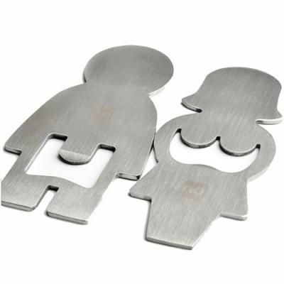 China Cool Stainless Steel Man and Weman Bottle Opener for sale