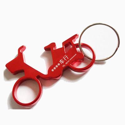China Cheap Promo Gift Aluminum Bike Bottle Opener Keychain for sale