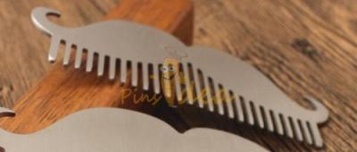 China Best Seller Beard Shaped Stainless Steel Beard Comb for sale