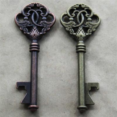 China Personalized Promotion Gift Innovative Wedding Favor Antique Key Shape Beer Bottle Opener for sale