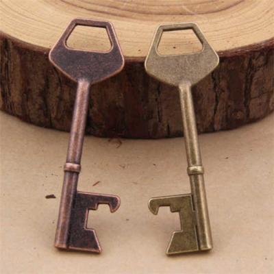 China Personalized Promotion Gift Innovative Wedding Favor Antique Key Shape Beer Bottle Opener for sale