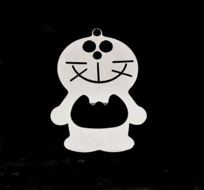 China Cheap Promotion Blank Stainless Steel Engrave Cute Cat Kitty Bottle Opener for sale