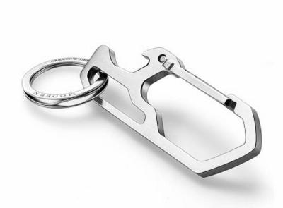 China Custom Personalized Stainless Steel Carabiner Bottle Opener Key Ring for sale
