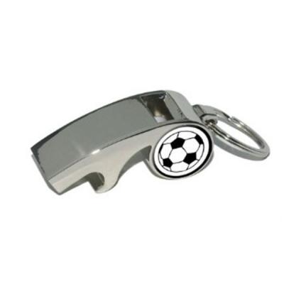 China Die casting cool innovative movie sport coach whistle beer bottle opener keychain, blank with engraving logo for sale