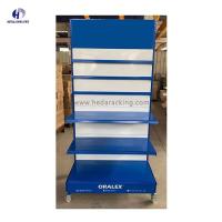 China Hat Hook Spinning Pegboard Display Rack Standing Wall Blue for sale
