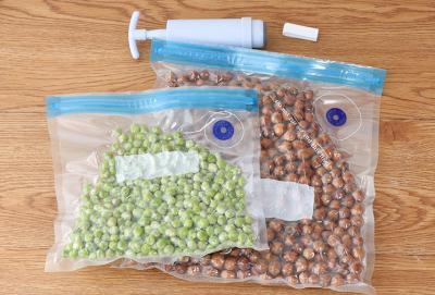 Cina Sacchetti sigillanti per alimenti sottovuoto in nylon Confezione per alimenti richiudibile con chiusura lampo personalizzata in vendita