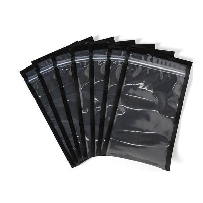 Cina Sacchetti sottovuoto neri goffrati con cerniera PE SGS Kitchen Storage Meat in vendita