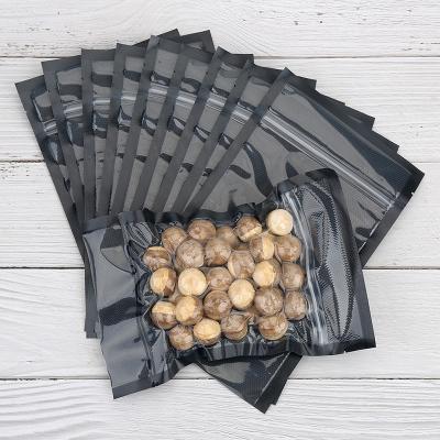 Cina Sacchetti sottovuoto neri goffrati con cerniera PE SGS Kitchen Storage Meat in vendita