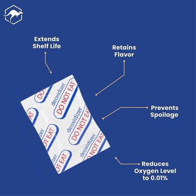 Air Tight Mylar Vacuum Sealer Bags With Oxygen Absorbers Food Storage FDA