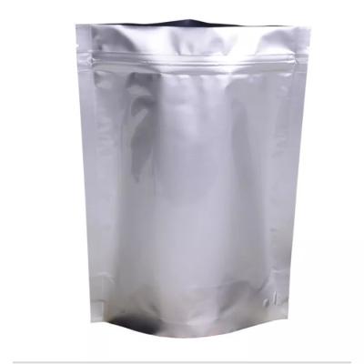 China Foglio di alluminio argentato Salva cibo Mylar Buste con chiusura lampo richiudibili metalliche for sale