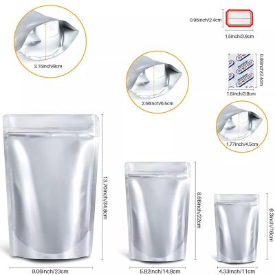 China Borse in Mylar con chiusura lampo richiudibili personalizzate con assorbitori di ossigeno for sale