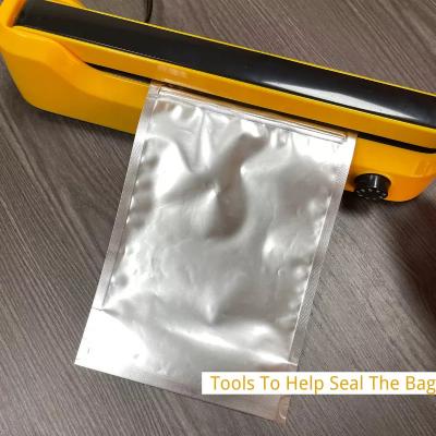 Cina Sacchetti di alluminio termosaldanti Sacchetti riutilizzabili in Mylar con etichette adesive in vendita