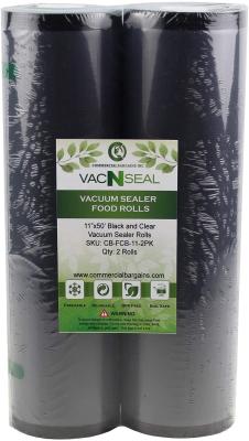 Cina PA PE Black Food Freshness Storage Clear Embossed Sealer Roll Packaging embossed vacuum bag in vendita