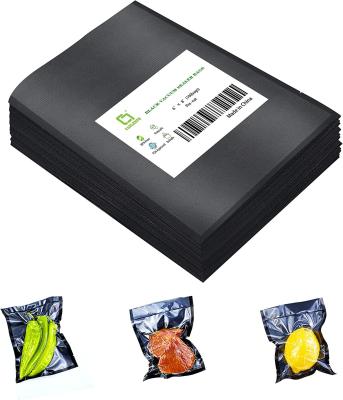 Cina Custom Printing Plastic Black Vacuum Seal Rolls Embossed Resealable Vacuum Sealer Bags in vendita