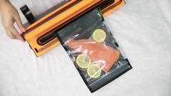 black & clear vacuum sealer bag