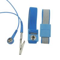 China Cordless Hypoallergenic Polyester Anti Static ESD Wrist Strap 1MΩ Resistance for sale