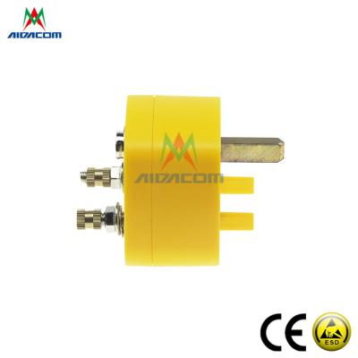 China UK and Euro Antistatic Earth Bonding Point  standard Earthing plug with 1M Resistor for sale