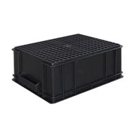 China Conductive ESD Tray 10e9 Ohms Antistatic Cleanroom Plastic Box for PCB Storage 40 lbs Load Capacity for sale