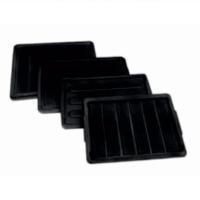 China Conductive ESD Tray 10e9 Ohms Antistatic Cleanroom Plastic Box for PCB Storage 40 lbs Load Capacity for sale