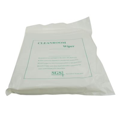 Cina 9*9 Cleanroom non woven polyester microfiber wiper in vendita