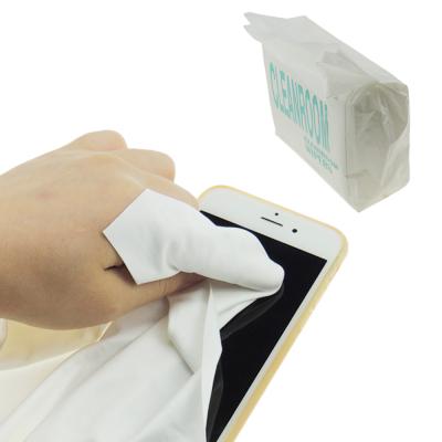 Cina 9*9 Cleanroom non woven polyester microfiber wiper in vendita