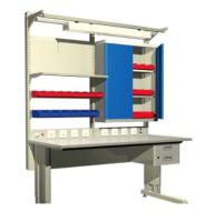 China ESD Antistatic Workbench with 28W LED Light 1500x750mm Adjustable Height for sale