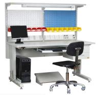 China ESD Antistatic Workbench with 28W LED Light 1500x750mm Adjustable Height for sale