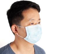 China 3 Ply Blue Face Mask Disposable 50pcs Box BFE PFE 95% Protection Breathable Earloop for sale