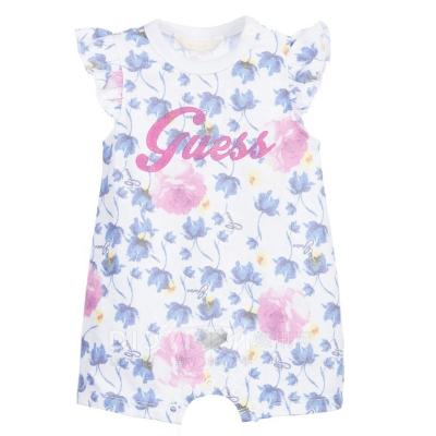 China Summer Oragnic Cotton Printed Baby Rompers with Headband Infant Toddlers Baby Clothing Rompers for sale