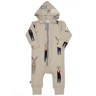 China Custom Baby Rompers Bamboo Cotton Baby Clothes with Hood Baby printed clothing Sets Toddler Pajamas for sale