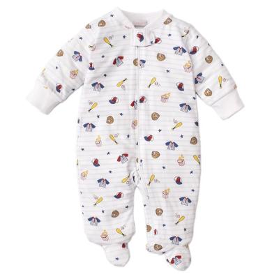 China Wholesale Custom High Quality Unisex Double Zipper Bamboo Cotton Baby Romper for sale