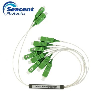 China 2x8 Fiber Optic PLC Splitter Micro Type Low Insertion Loss for sale
