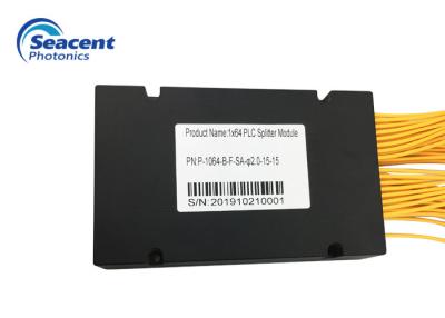 China 2.00mm ABS 1x64 Kassette PLC-Teiler-niedrige Polarisations-abhängiger Verlust zu verkaufen