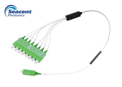 Cina tipo buona uniformità 1260-1650 nanometro del ramo 1x8 di Manica del separatore a fibra ottica del Plc in vendita