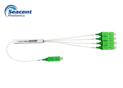 China Mini Type 1x4 Fiber Optic Plc Splitter With SC/APC Connector Low Insertion Loss for sale