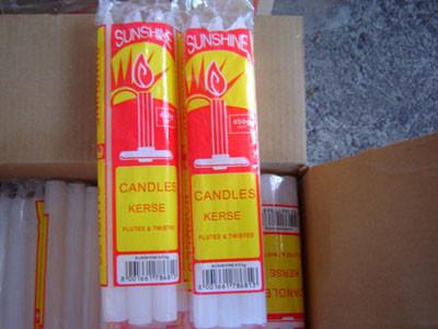 China white fluted candles for sale