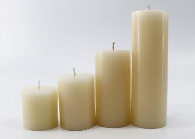 China 3inch Diameter Paraffin wax unscented ivory white Pillar Candles for decoration for sale
